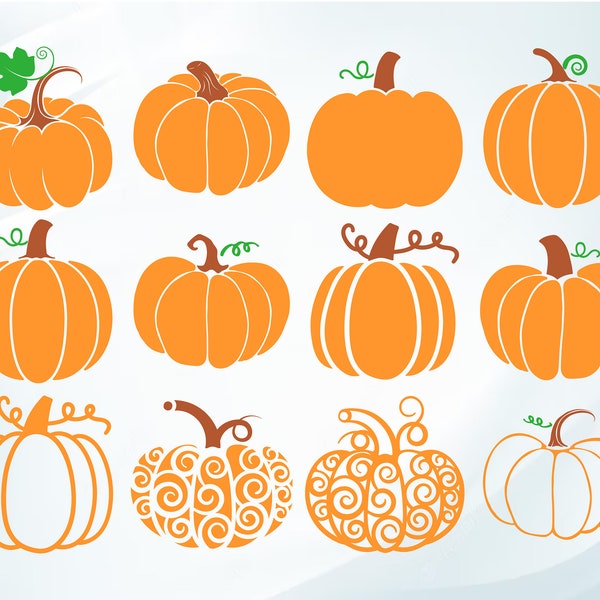 Pumpkin Svg - Etsy
