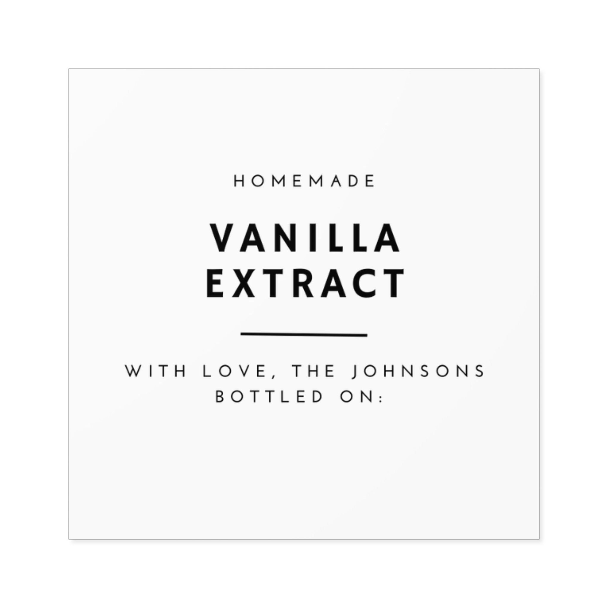 Modern Vanilla Label, Personalized Sticker Label, Water and Scratch ...