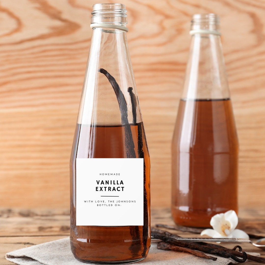 Modern Vanilla Label, Personalized Sticker Label, Water and Scratch ...