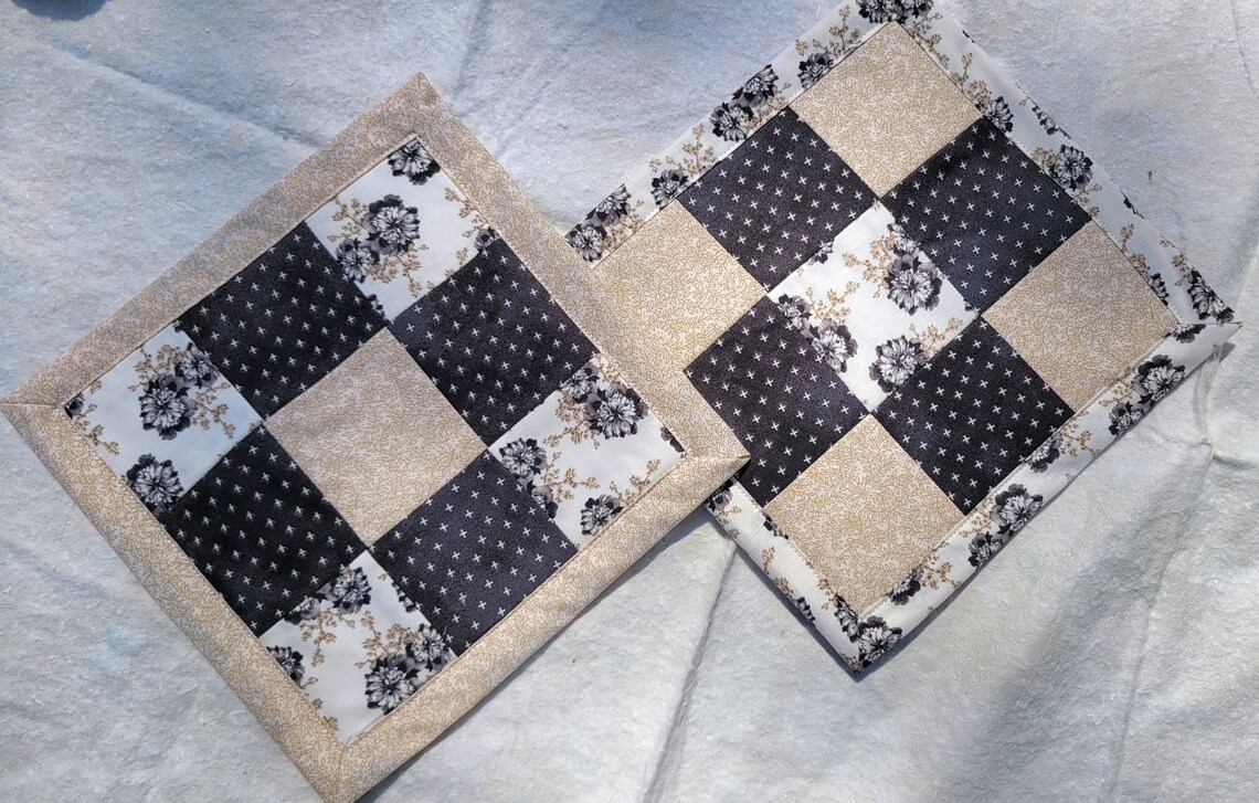 Patchwork Hot Pads, Set of 2 - Etsy
