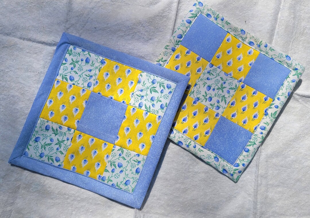 Patchwork Hot Pads, Set of 2 - Etsy