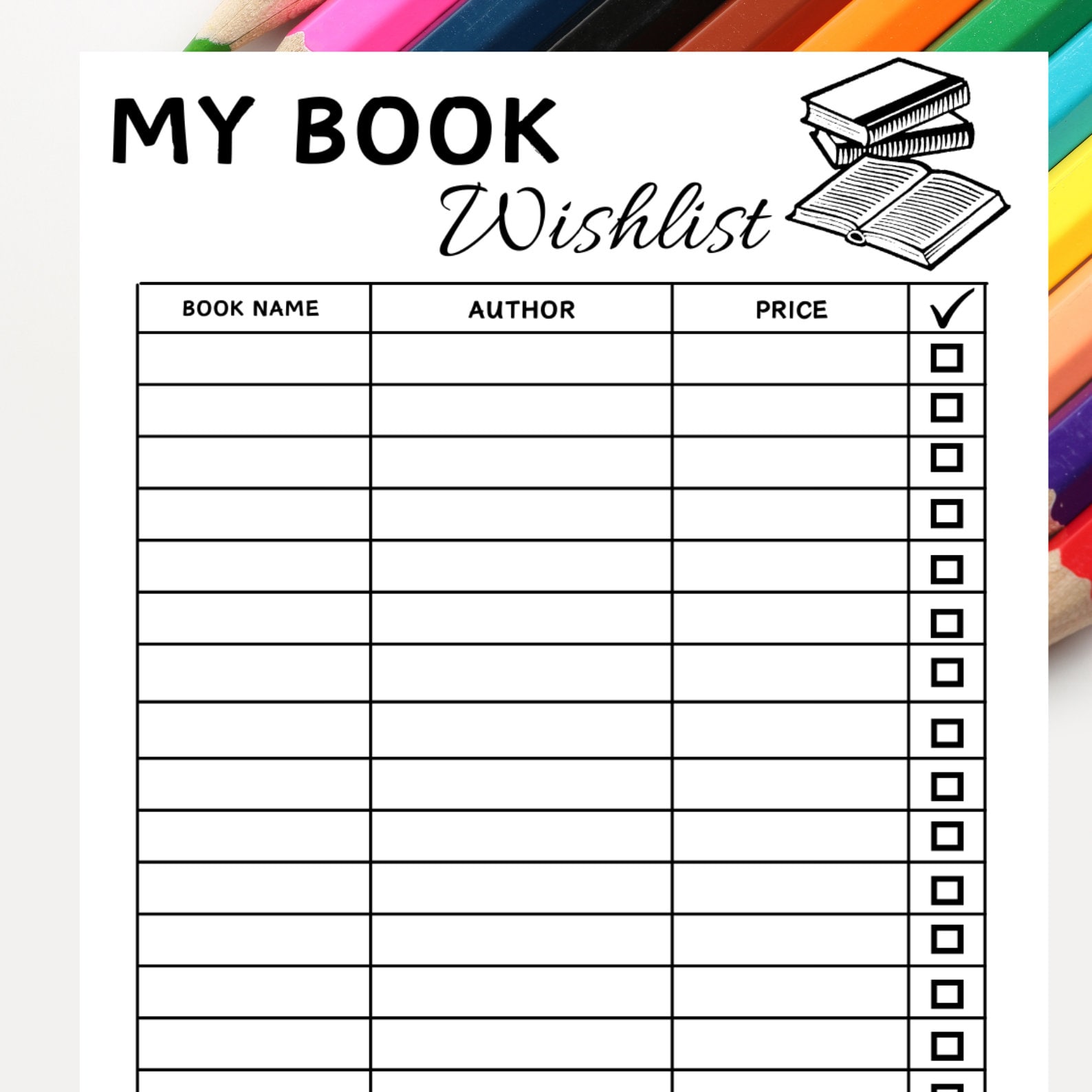 Book Reading Tracker ,A5 Journal Page ,printable My Book Wishlist ...