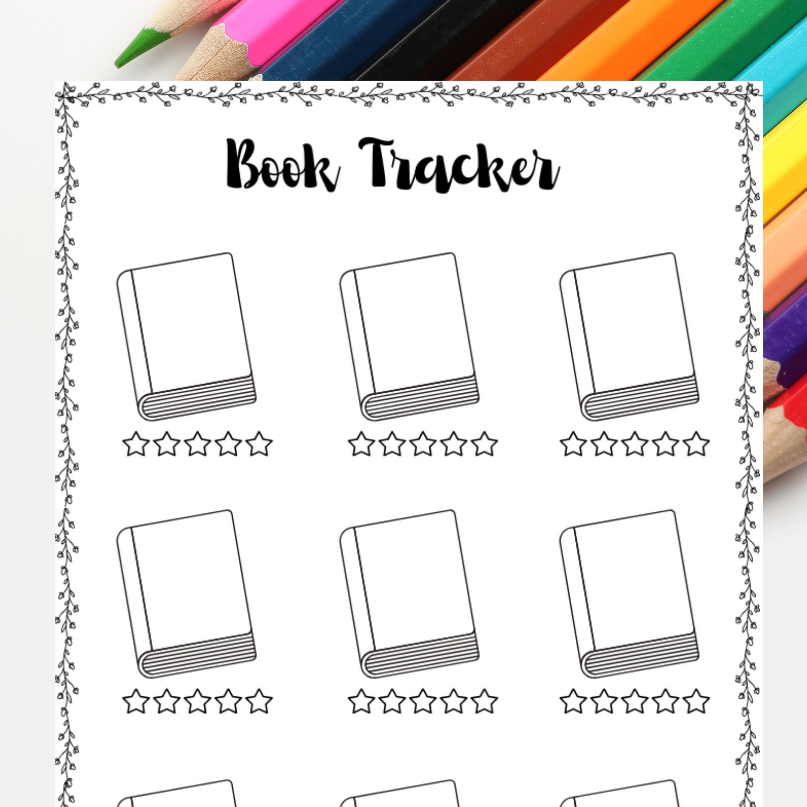 Book Tracker ,A5 Journal Page ,printable Tracker ,reading Log ,planner ...