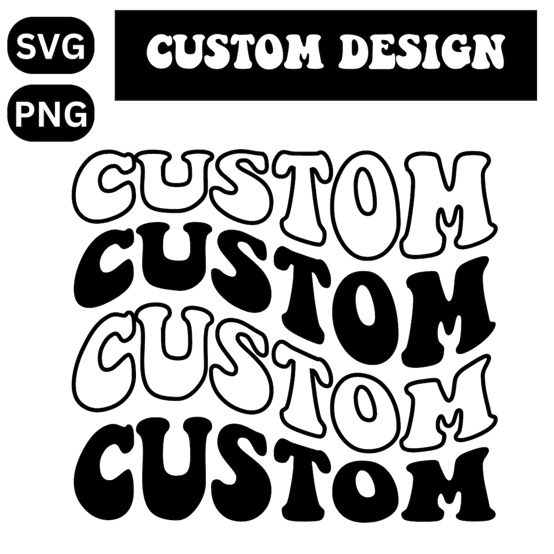 Custom Wavy Text Svg, Custom Wavy Stacked Svg, Custom Wavy Letters Svg ...