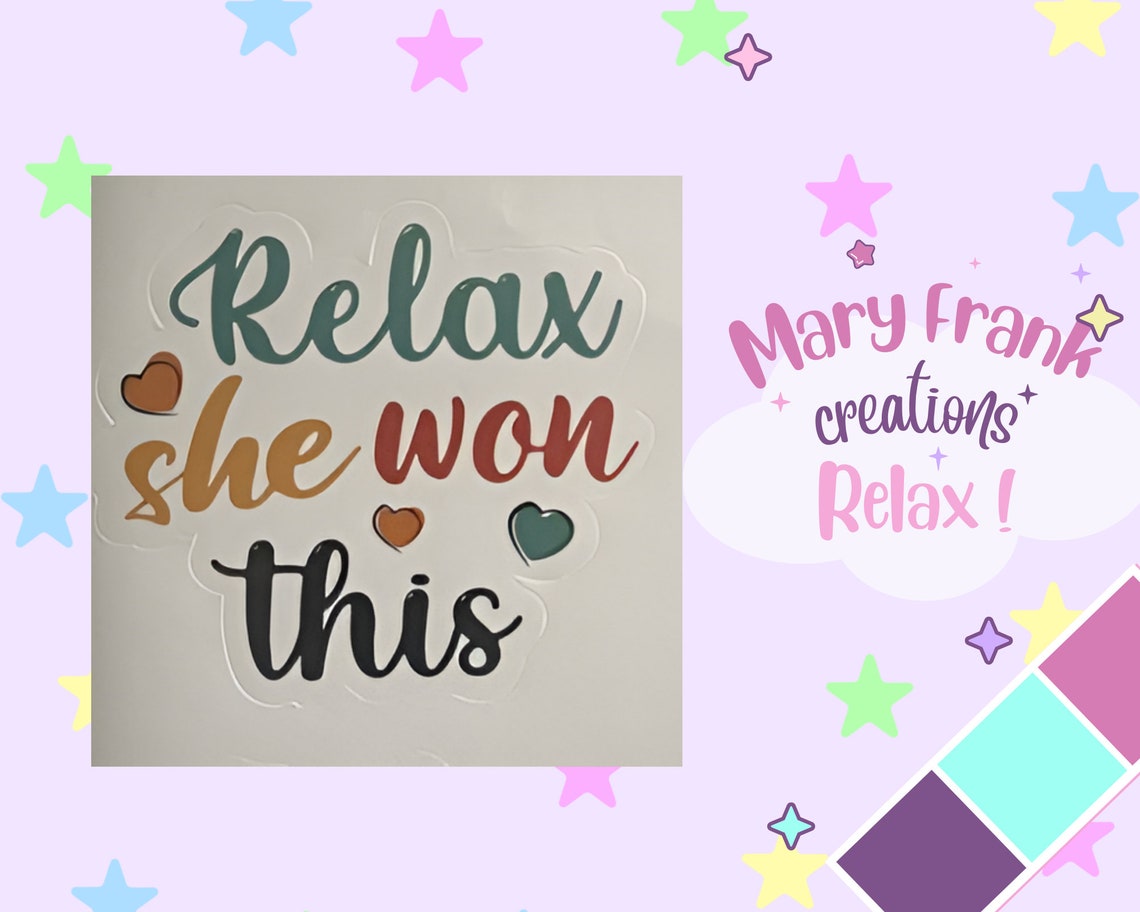 Relax She Won This ! Funny Packing and Shipping Sticker - Etsy