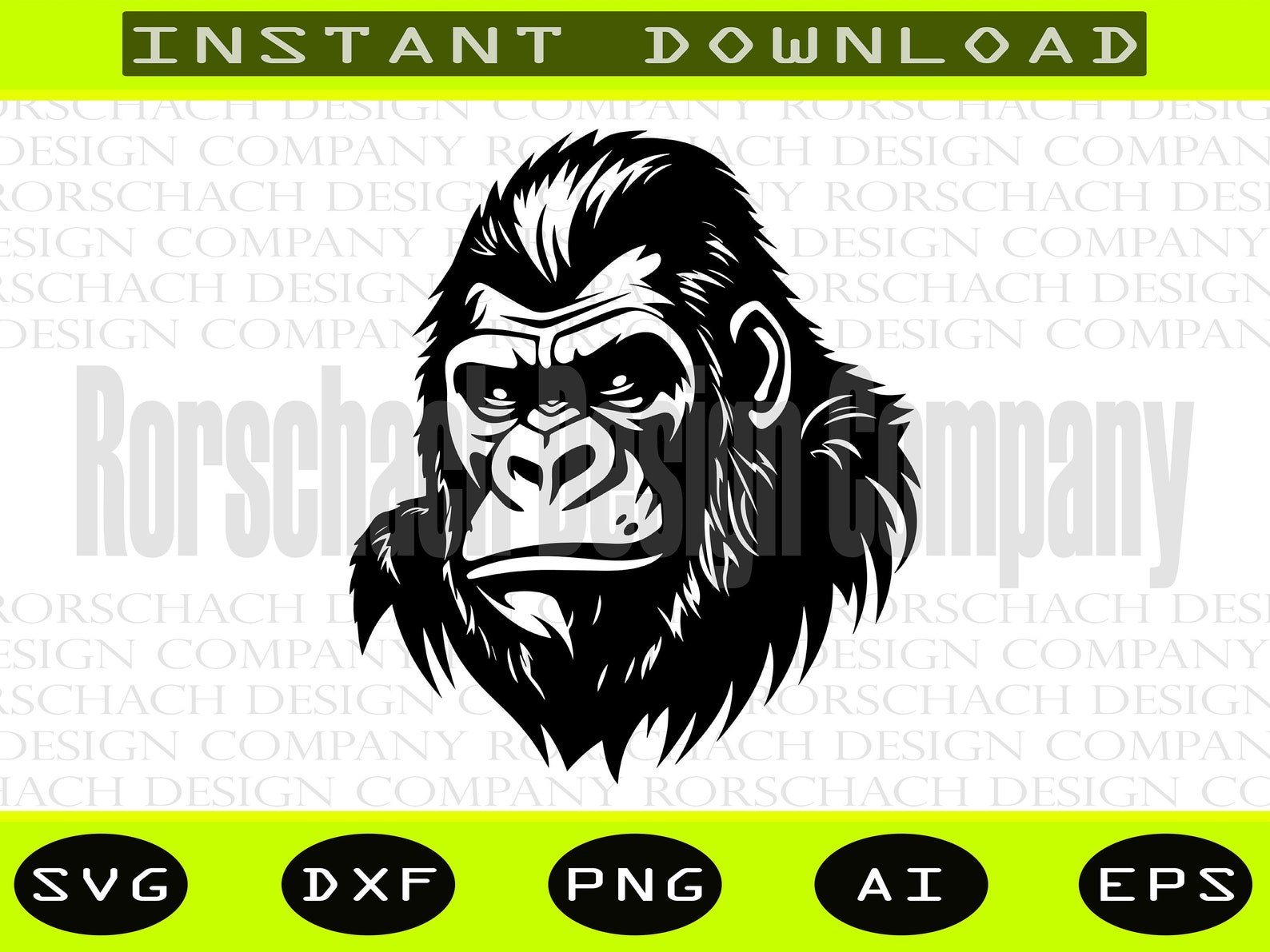 Gorilla Svg Gorilla Clipart Primate Svg Silverback Svg - Etsy