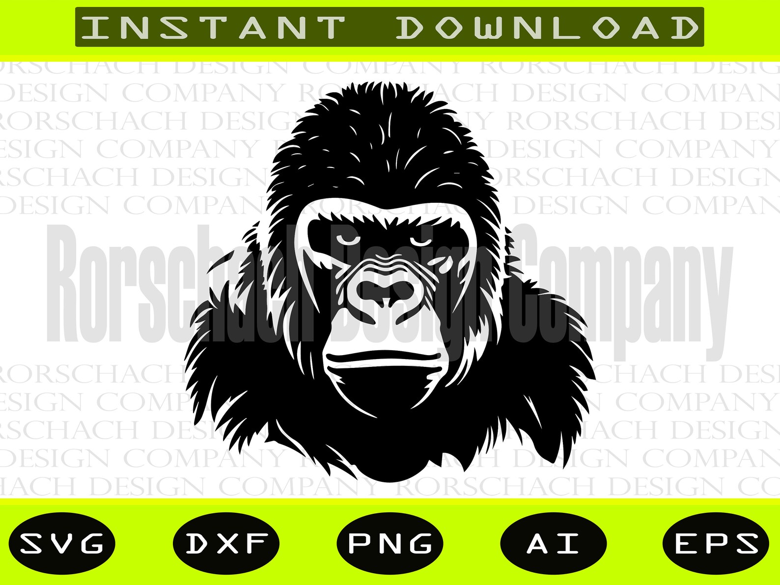 Gorilla Svg, Gorilla Clipart, Primate Svg, Silverback Svg, Jungle Svg ...