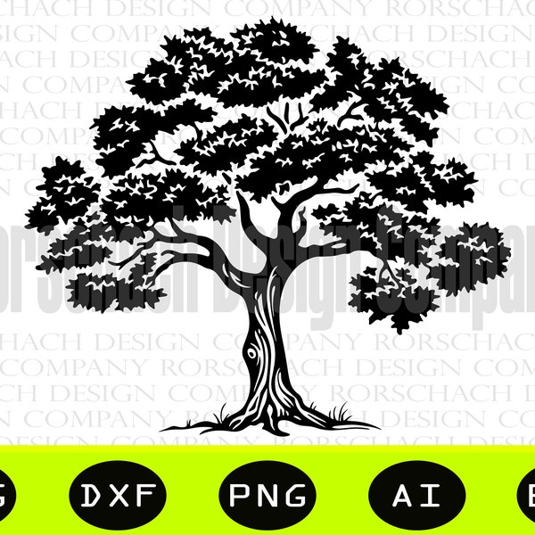 Oak Tree Svg - Etsy