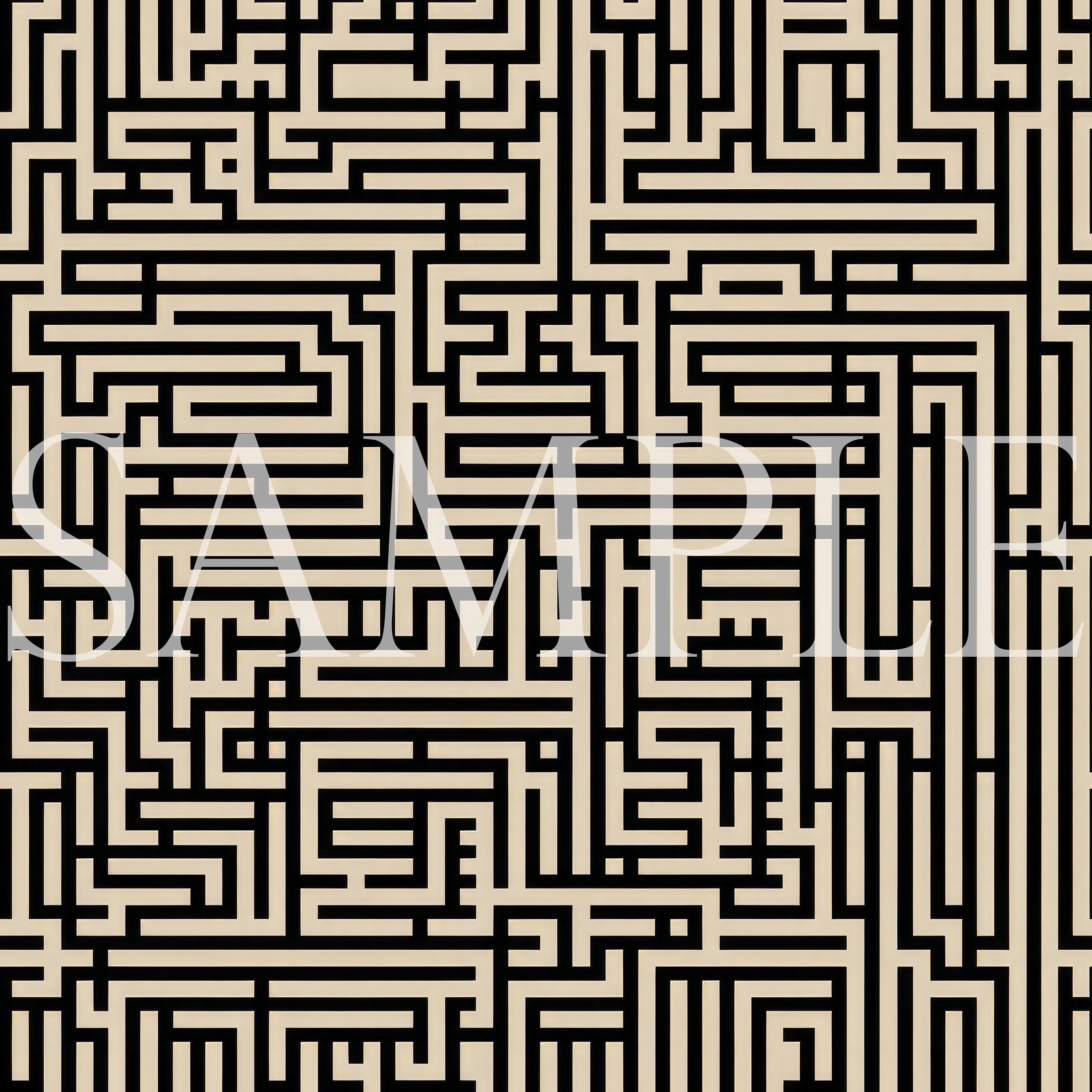 Endless Square Maze Seamless Patterns Maze Digital Paper Endless Prints ...