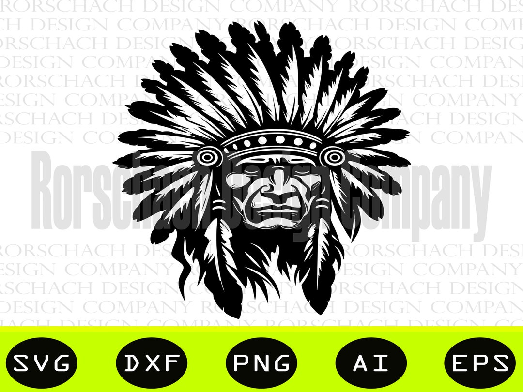 Buy Chief Svg, Chief Clipart, Headdress Svg, Feather Svg, Chief Svg ...