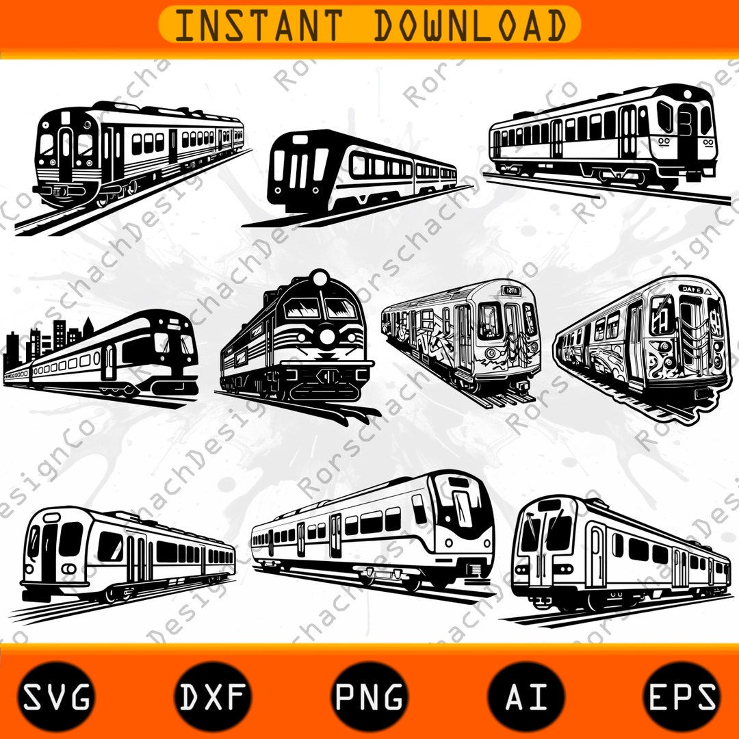10 Subway Svg Bundle, Subway Clipart Bundle, Transportation Svg, Svg ...