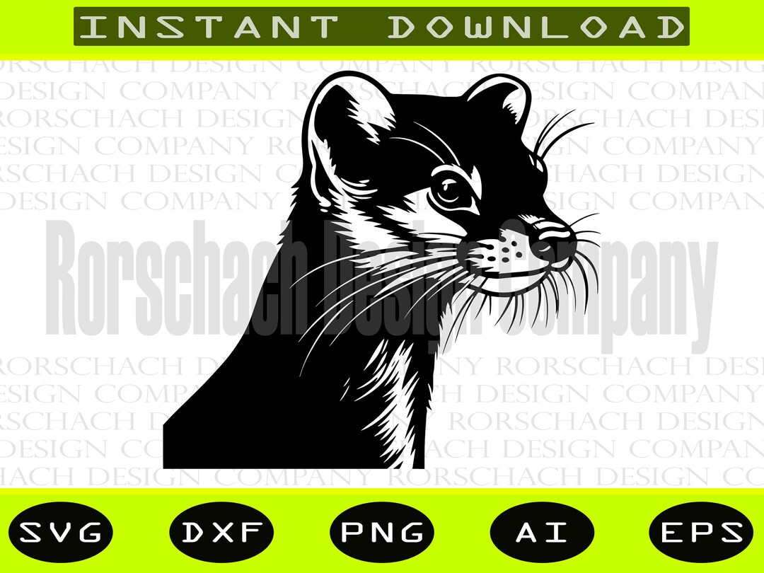 Weasel Svg, Weasel Clipart, Mink Svg, Animal Svg, Weasel Svg, Weasel ...