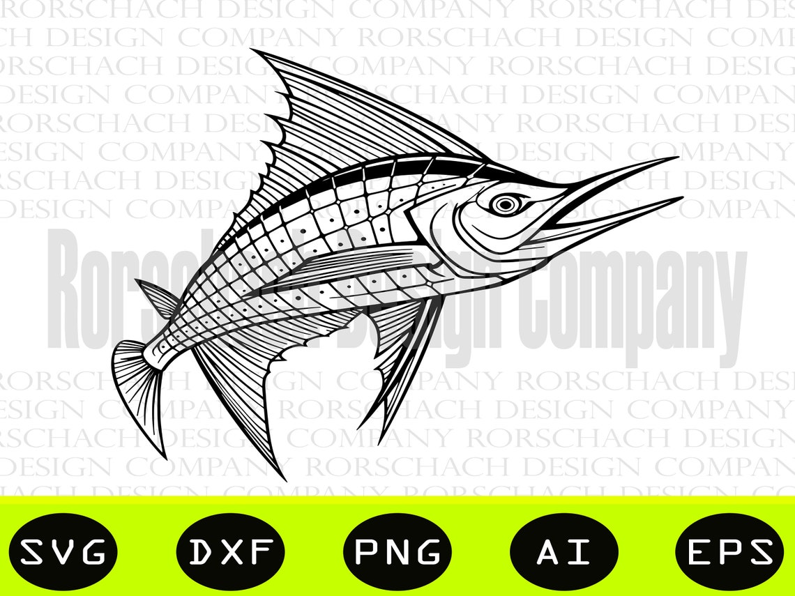 Swordfish Svg Swordfish Clipart Fish Svg Ocean Svg Reef - Etsy Portugal