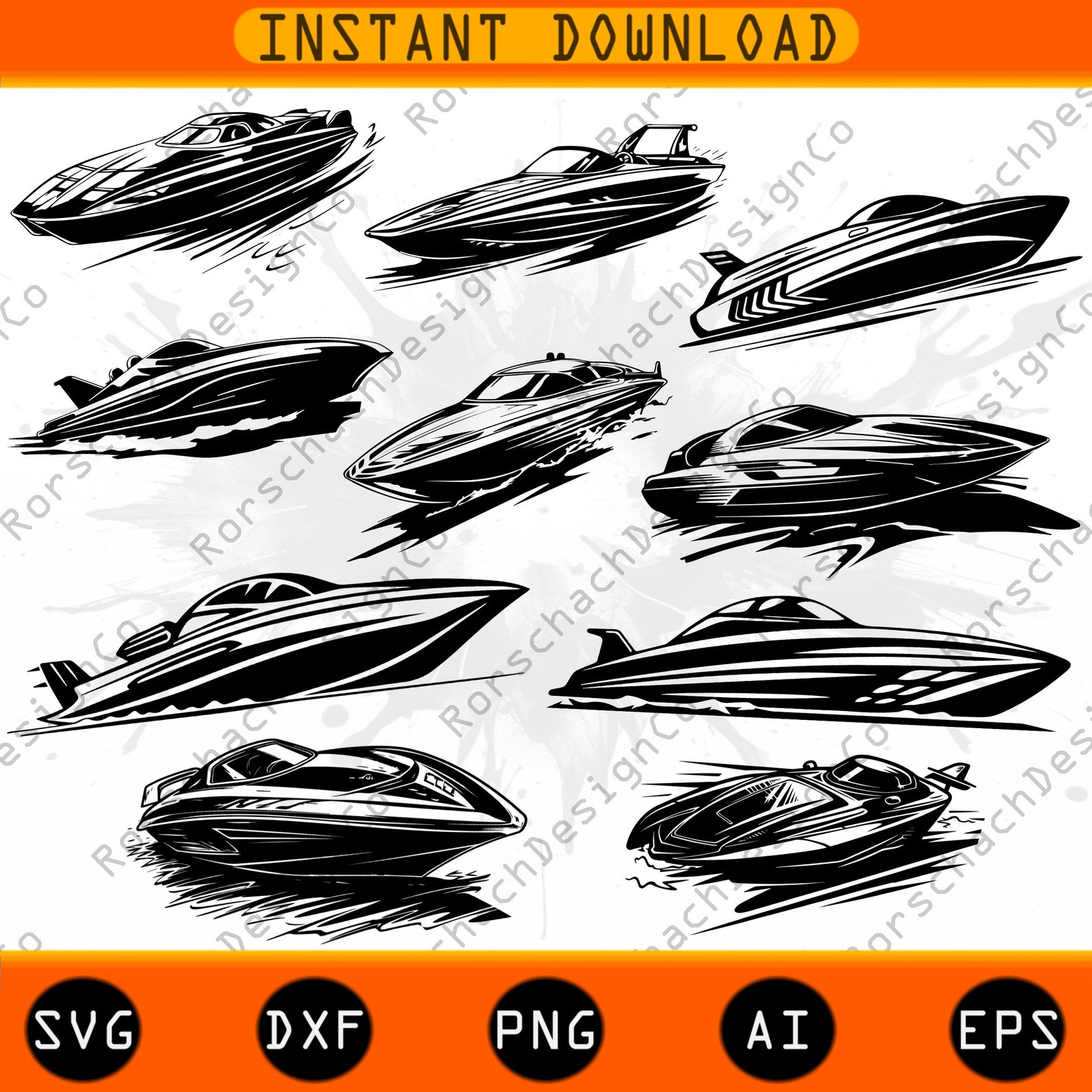 10 Racing Boat Svg Bundle Boat Clipart Bundle Svg Bundle - Etsy