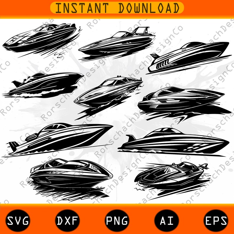 10 Racing Boat Svg Bundle, Boat Clipart Bundle, Svg Bundle, Boat Svg ...