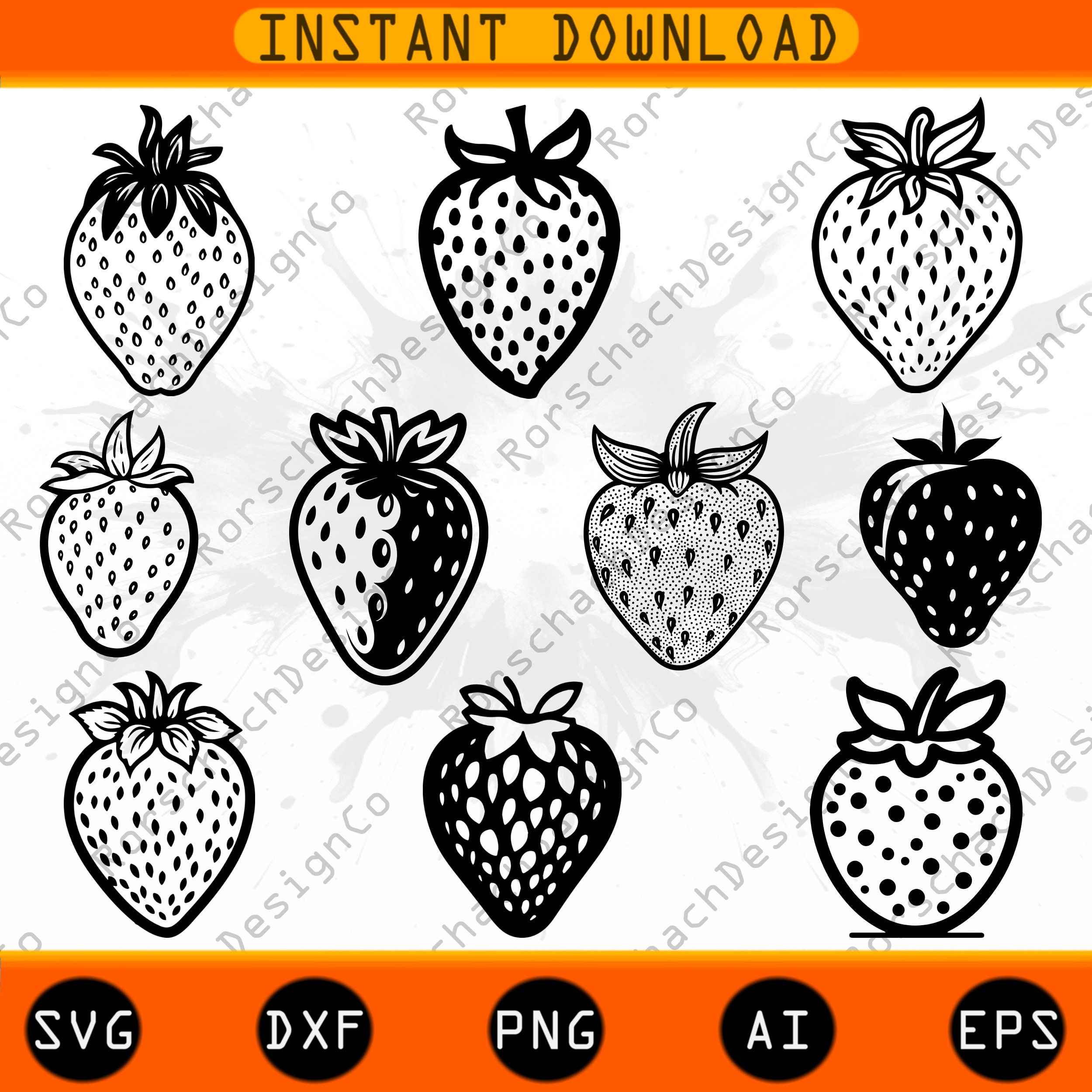 10 Strawberry Svg Bundle, Strawberry Clipart Bundle, Strawberry Svg ...