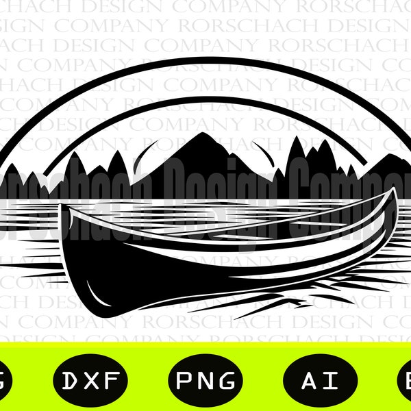 Canoe Svg - Etsy