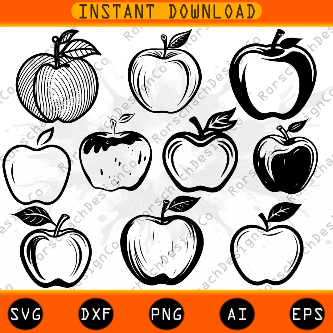 Apple Svg Bundle Apple Clipart Bundle Fruit Svg Svg Bundle - Etsy
