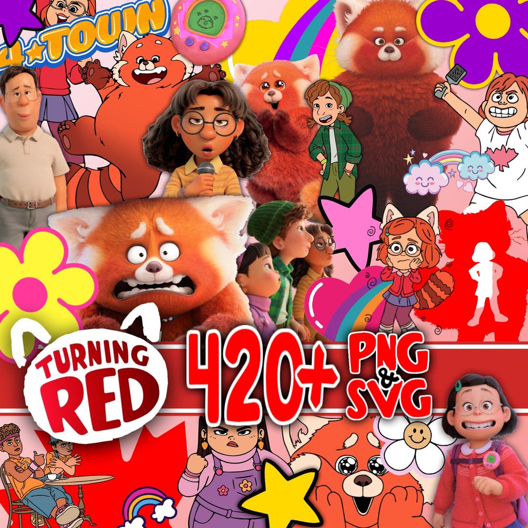 Turning Red PNG, Turning Red SVG, Turning Red Clipart, LIFETIME Access ...