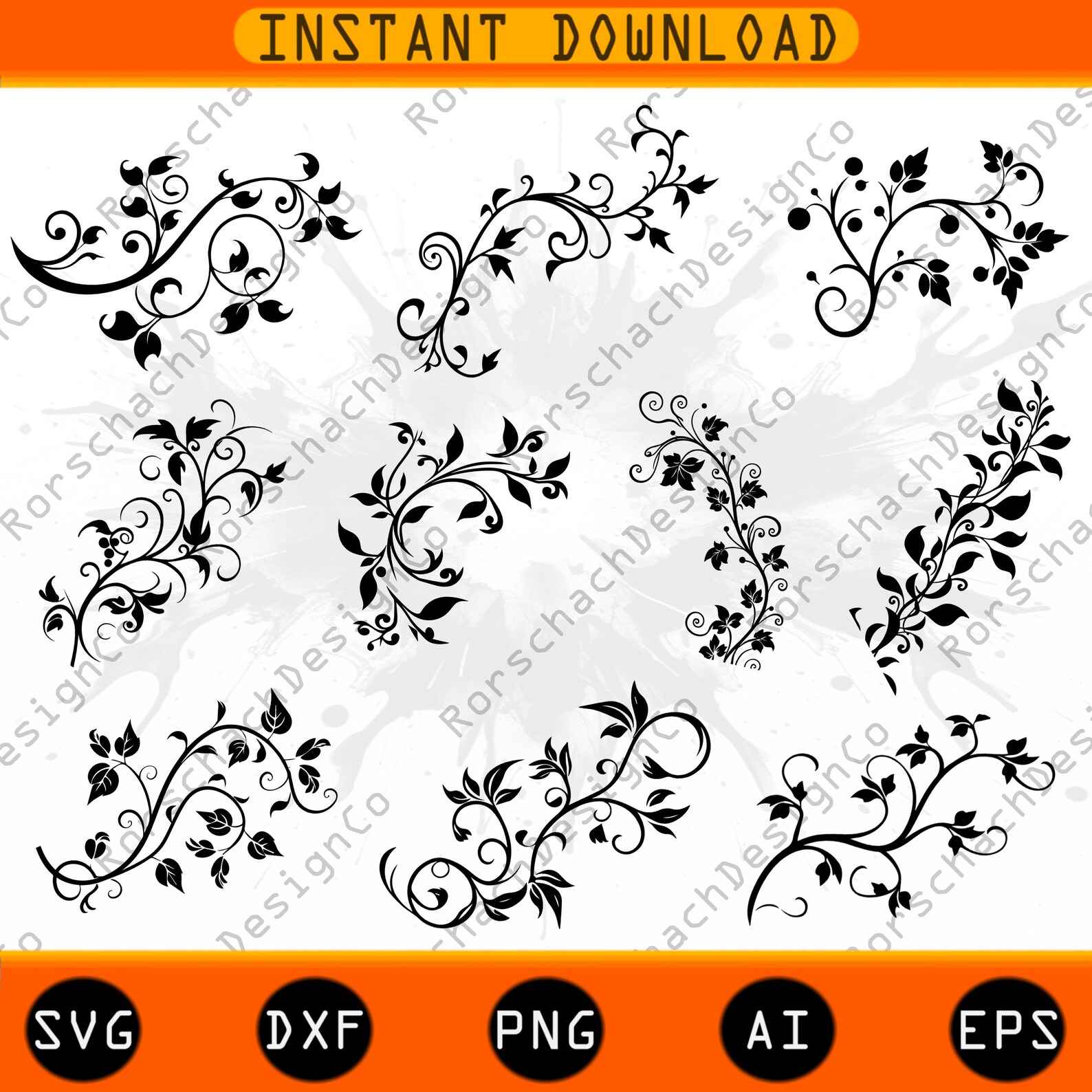 10 Vine Svg Bundle, Vine Clipart, Plant Svg, Tropical Plant Svg, Plant ...