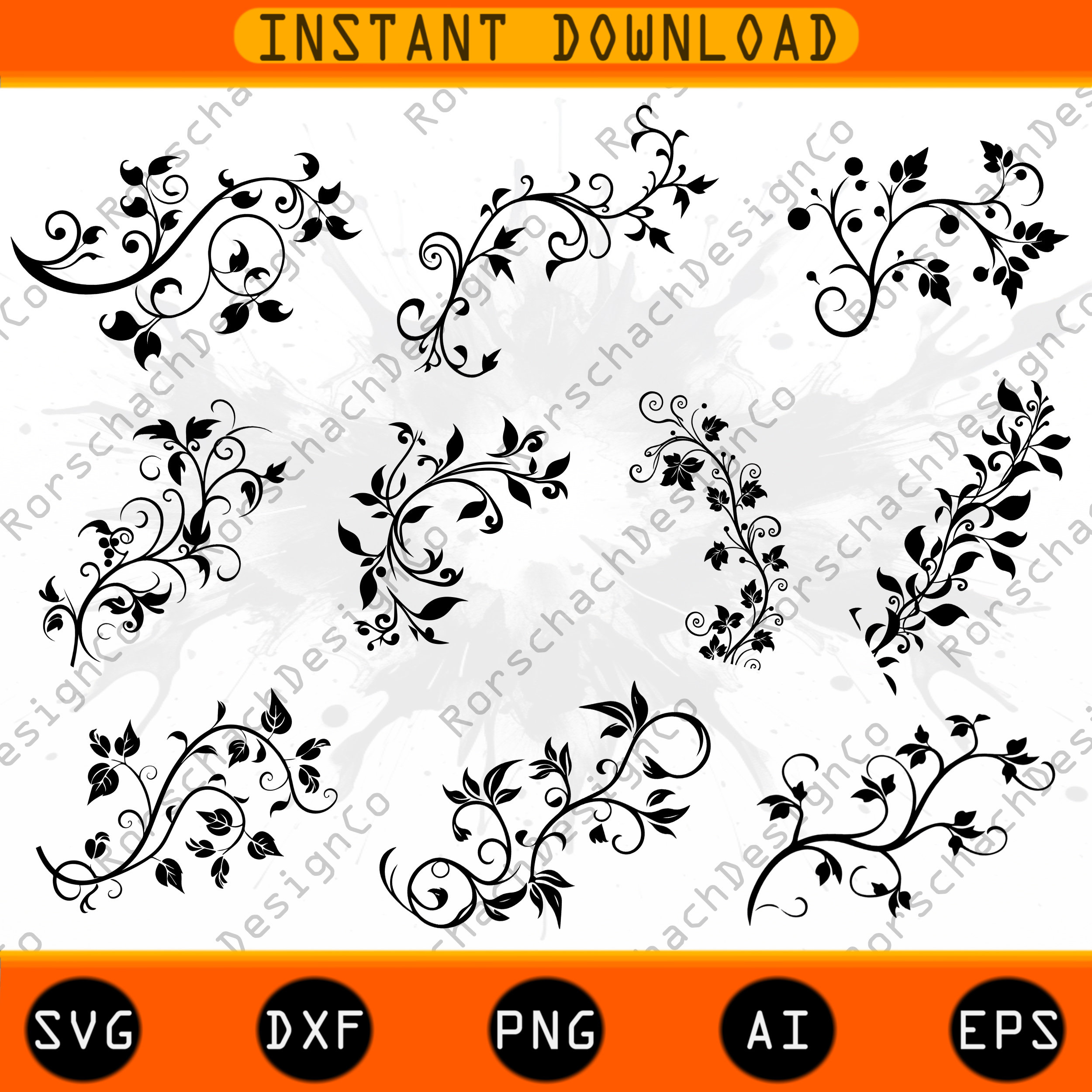 10 Vine Svg Bundle, Vine Clipart, Plant Svg, Tropical Plant Svg, Plant ...