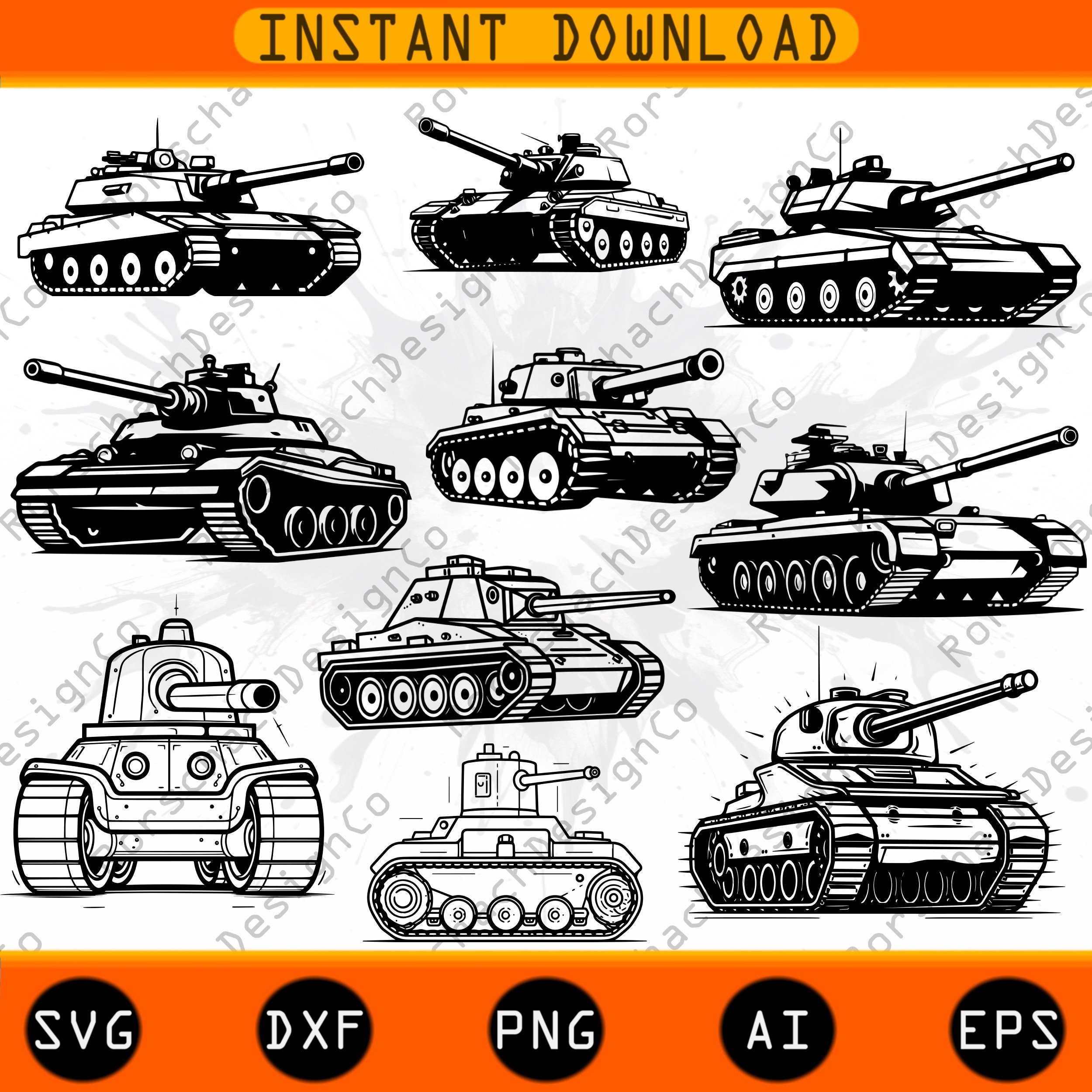 10 Tank Svg Bundle Army Clipart Pack Weapon Svg War Svg - Etsy Australia