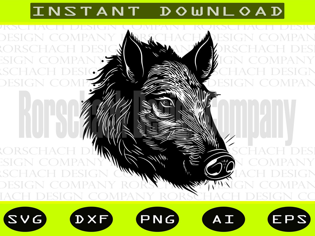 Wild Boar Svg, Wild Boar Clipart, Pig Svg, Hog Svg, Wild Hog Svg, Wild ...