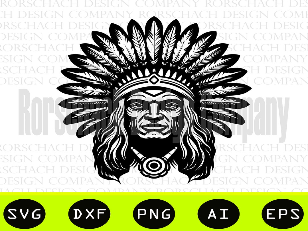 Chief Svg, Chief Clipart, Headdress Svg, Feather Svg, Chief Svg, Chief ...