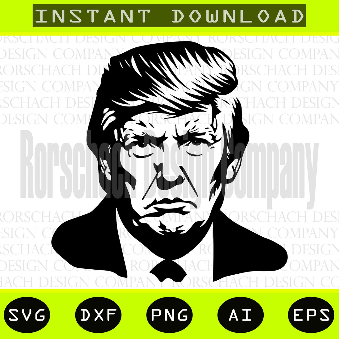 Donald Trump Mugshot SVG for T-shirt Making President PNG - Etsy
