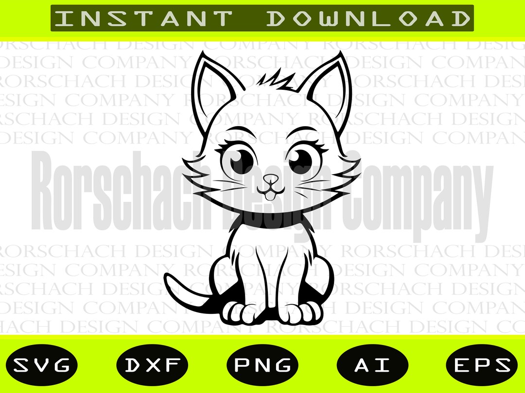 Cute Kitten Svg, Cute Kitten Clipart, Kitten Svg, Cat Svg, House Cat ...