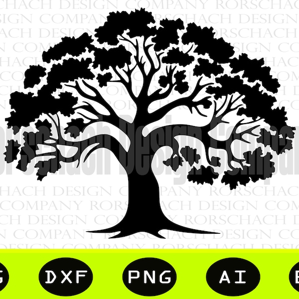Oak Tree Svg - Etsy