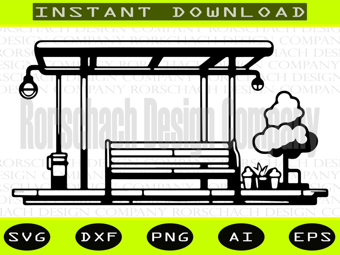 Bus Stop Svg, Bus Stop Clipart, Bus Svg, City Svg, Transportation Svg ...