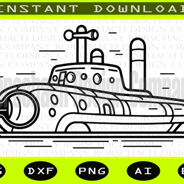 Submarine Svg - Etsy