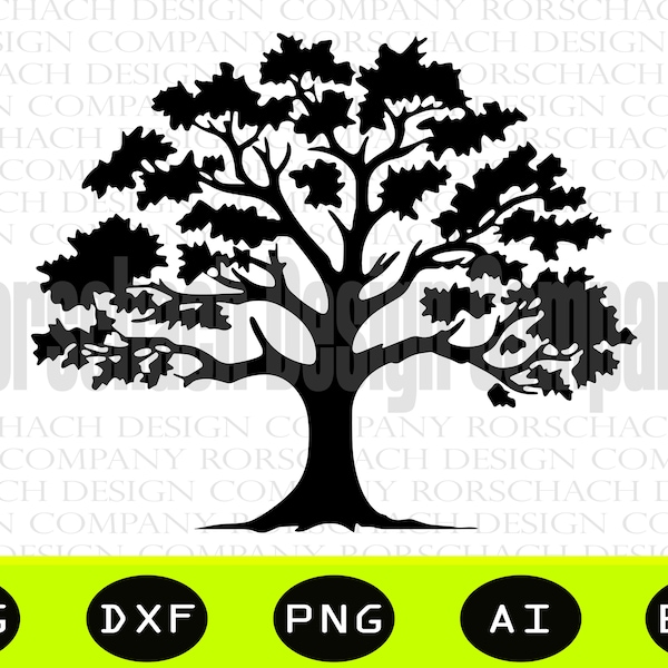 Oak Tree Svg - Etsy