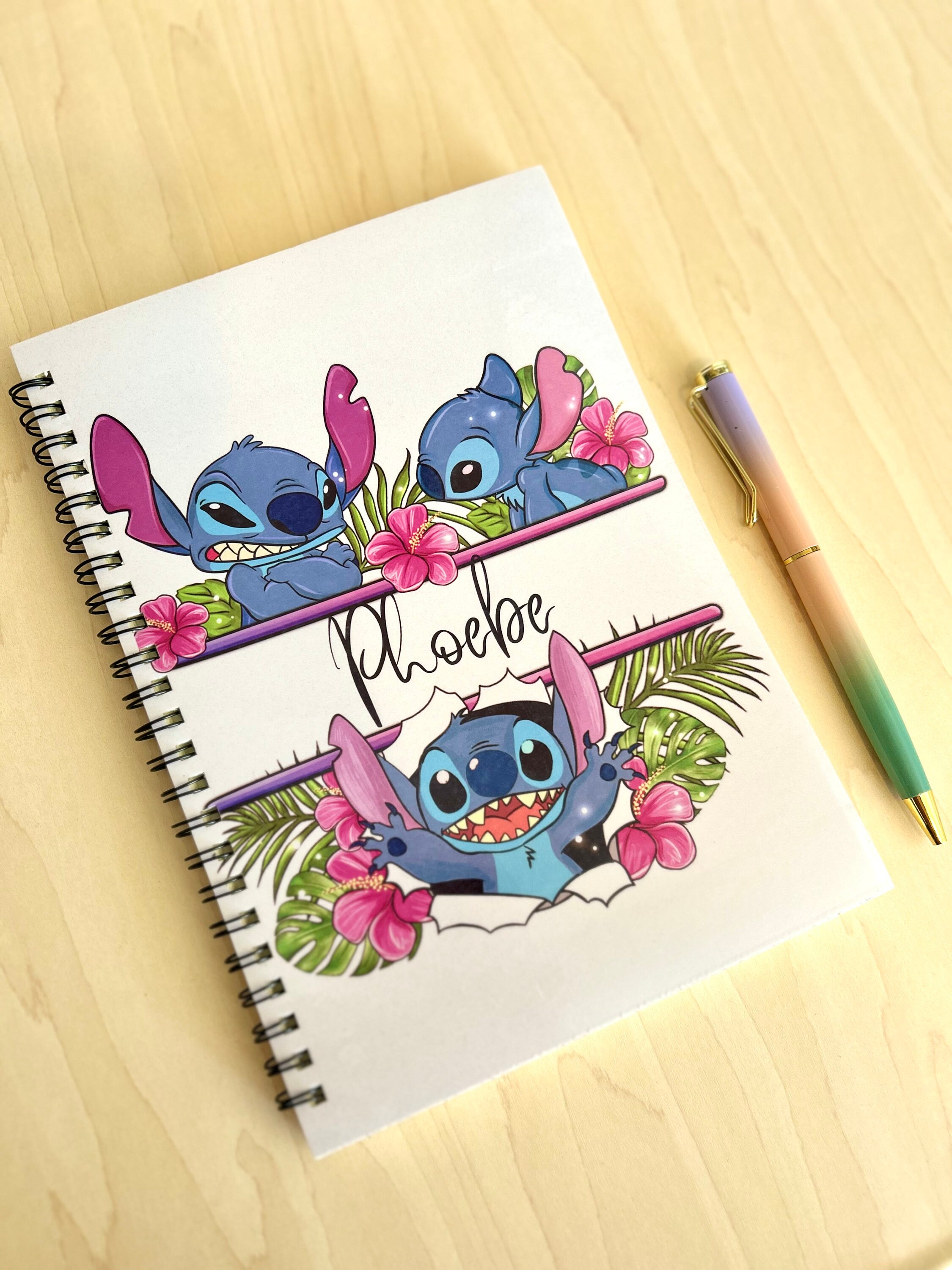 Stitch Notebook, Personalised Stitch Notebook, Personalised Notebook ...