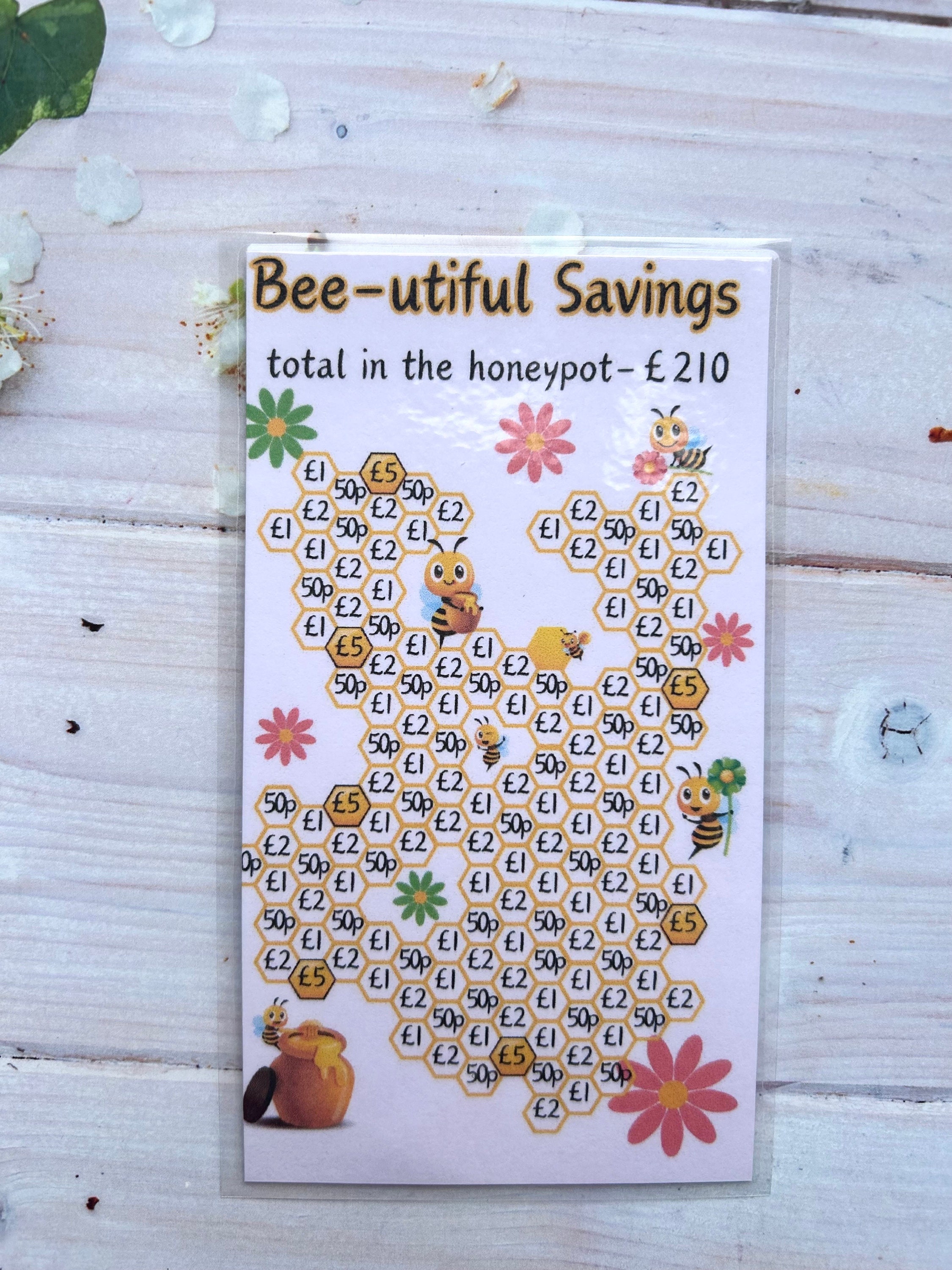 Bee Savings Challenge Savings Tracker Savings Challenge Cash Stuffing ...