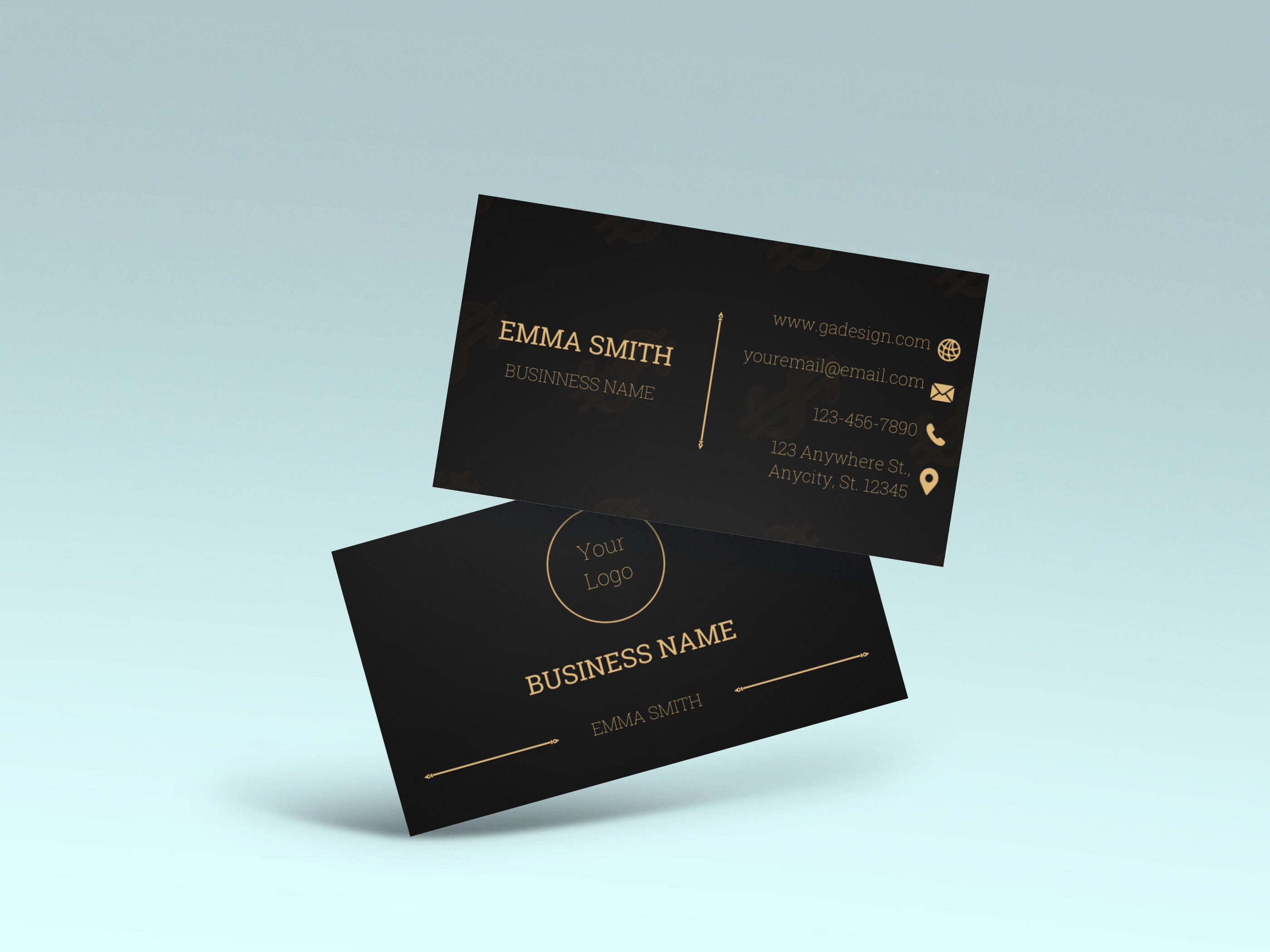 Customizable, Editable, Printable Digital Business Card. - Etsy