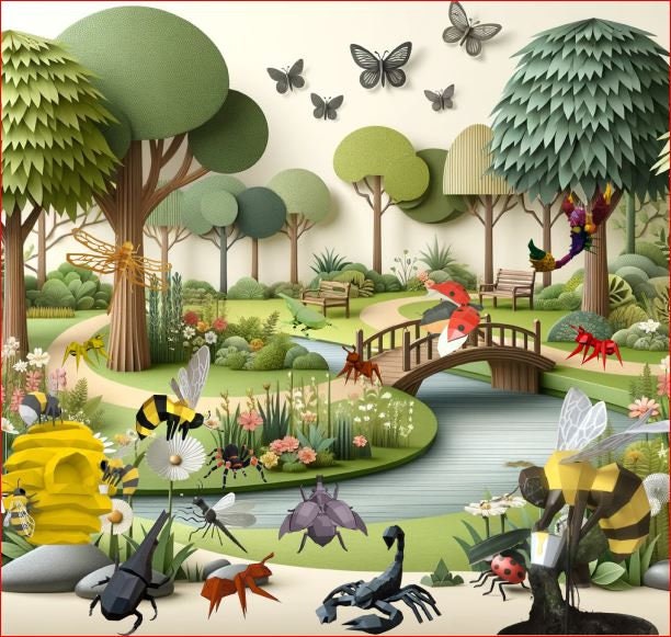 Low Poly Papercraft Insects/arachnids Pack: Templates/instructions for ...