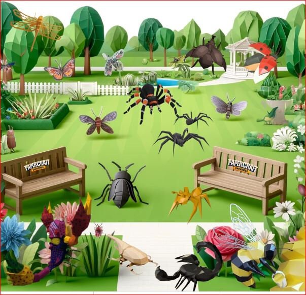 Low Poly Papercraft Insects/arachnids Pack: Templates/instructions for ...