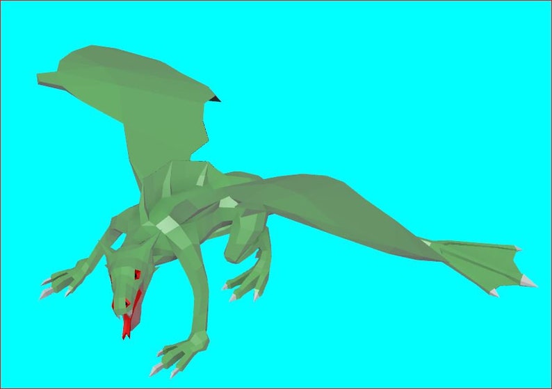 Gargoyle Papercraft, Digital Template, Origami, PDF Download DIY, Low ...