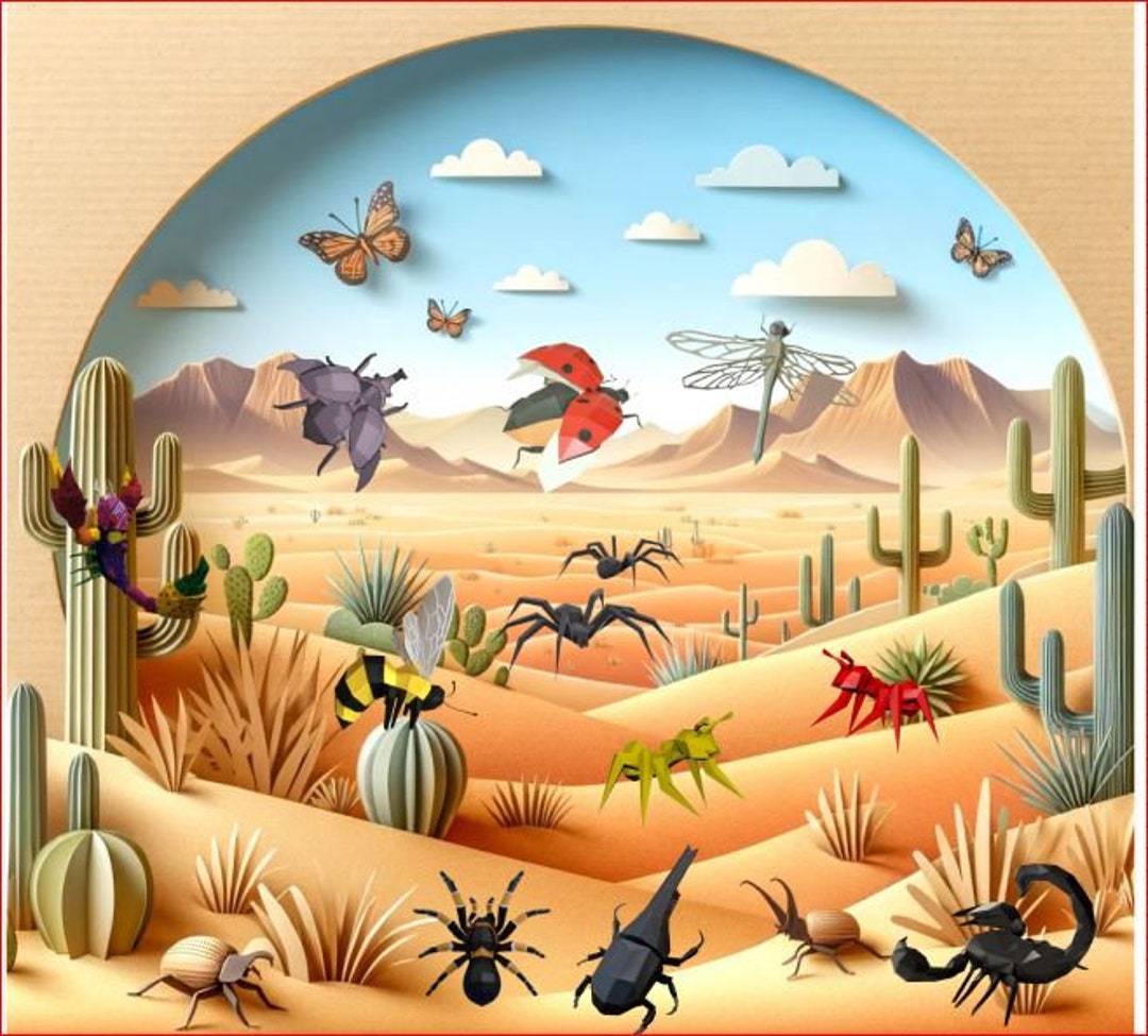 Low Poly Papercraft Insects/arachnids Pack: Templates/instructions for ...