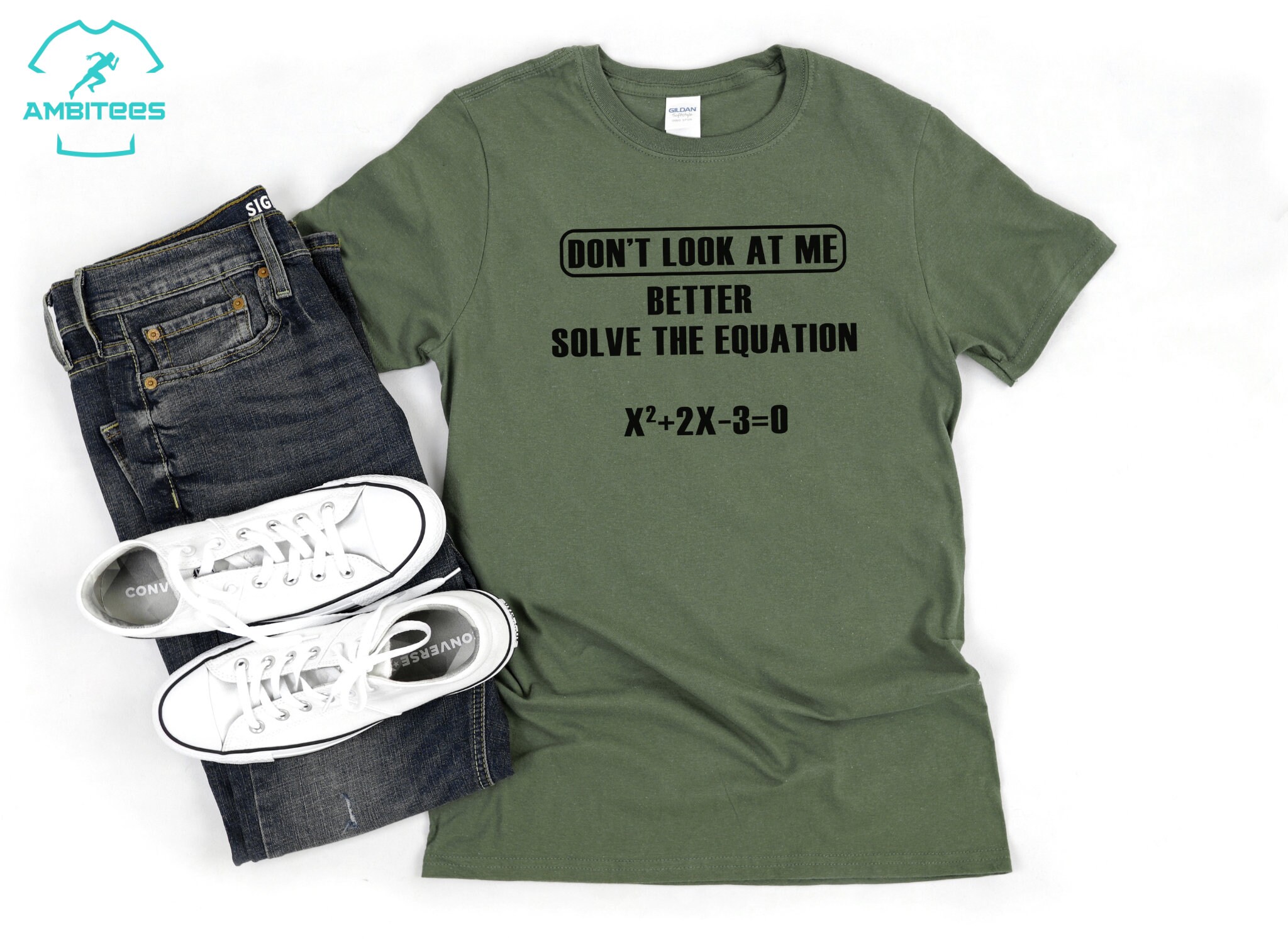 Funny Math Shirt don't Look at Me Better Solve the Equation, Math Lover ...