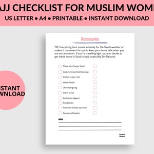 Hajj Checklist for Muslim Women | Hajj Checklist | Checklist for Hajj ...