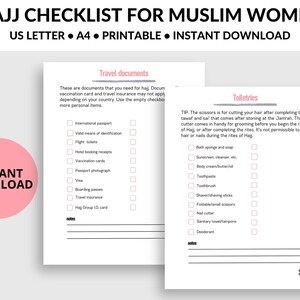 Hajj Checklist for Muslim Women | Hajj Checklist | Checklist for Hajj ...