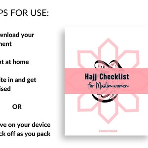 Hajj Checklist for Muslim Women | Hajj Checklist | Checklist for Hajj ...