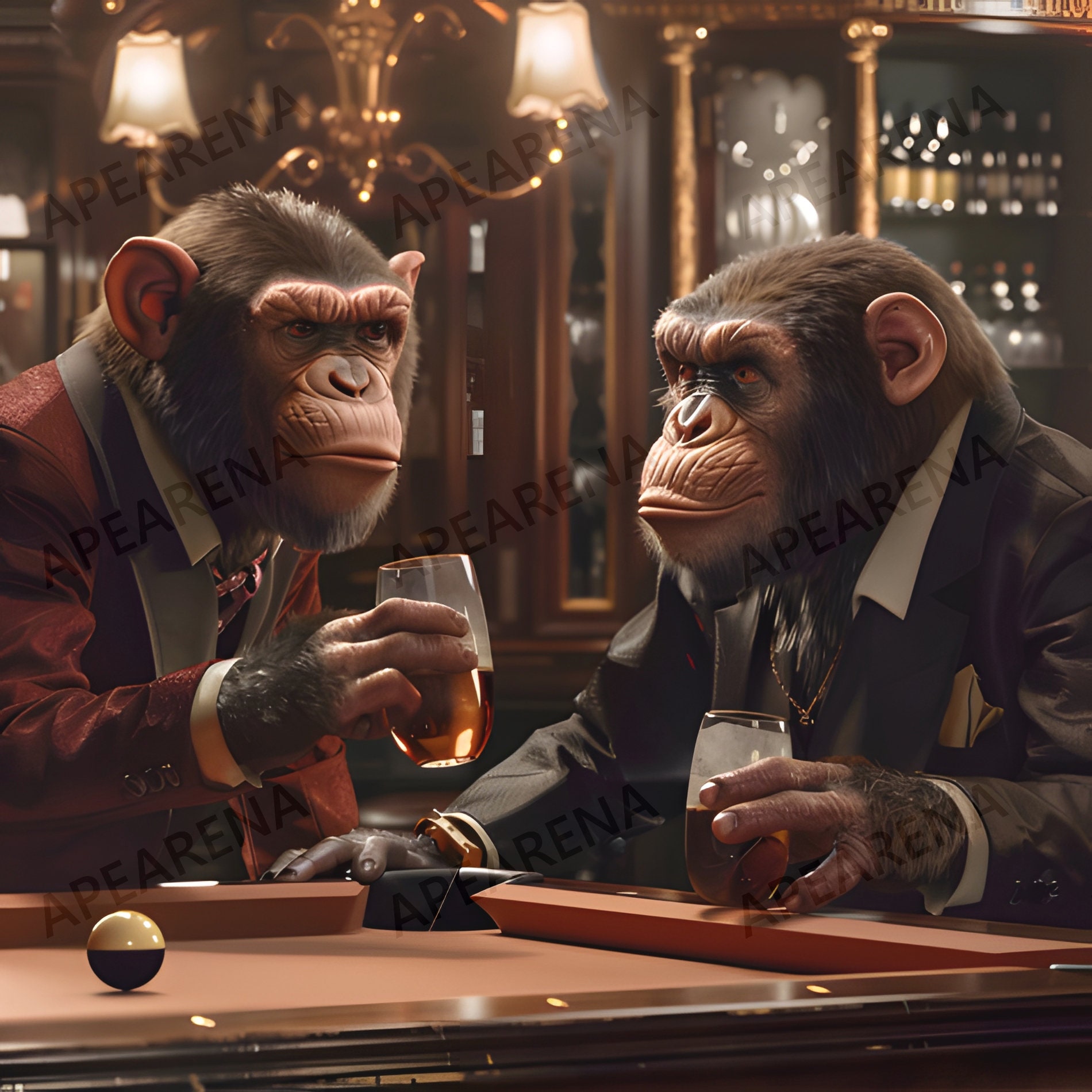 8 Ball CORNER POCKET Ape Arena Digital Art NFT - Etsy