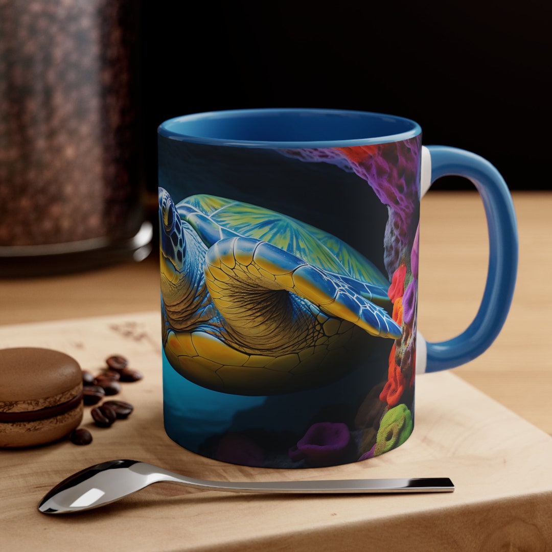 3D Turtle Mug, Turtle Coffee Cup, for Turtle Enthusiasts, Unique Turtle ...