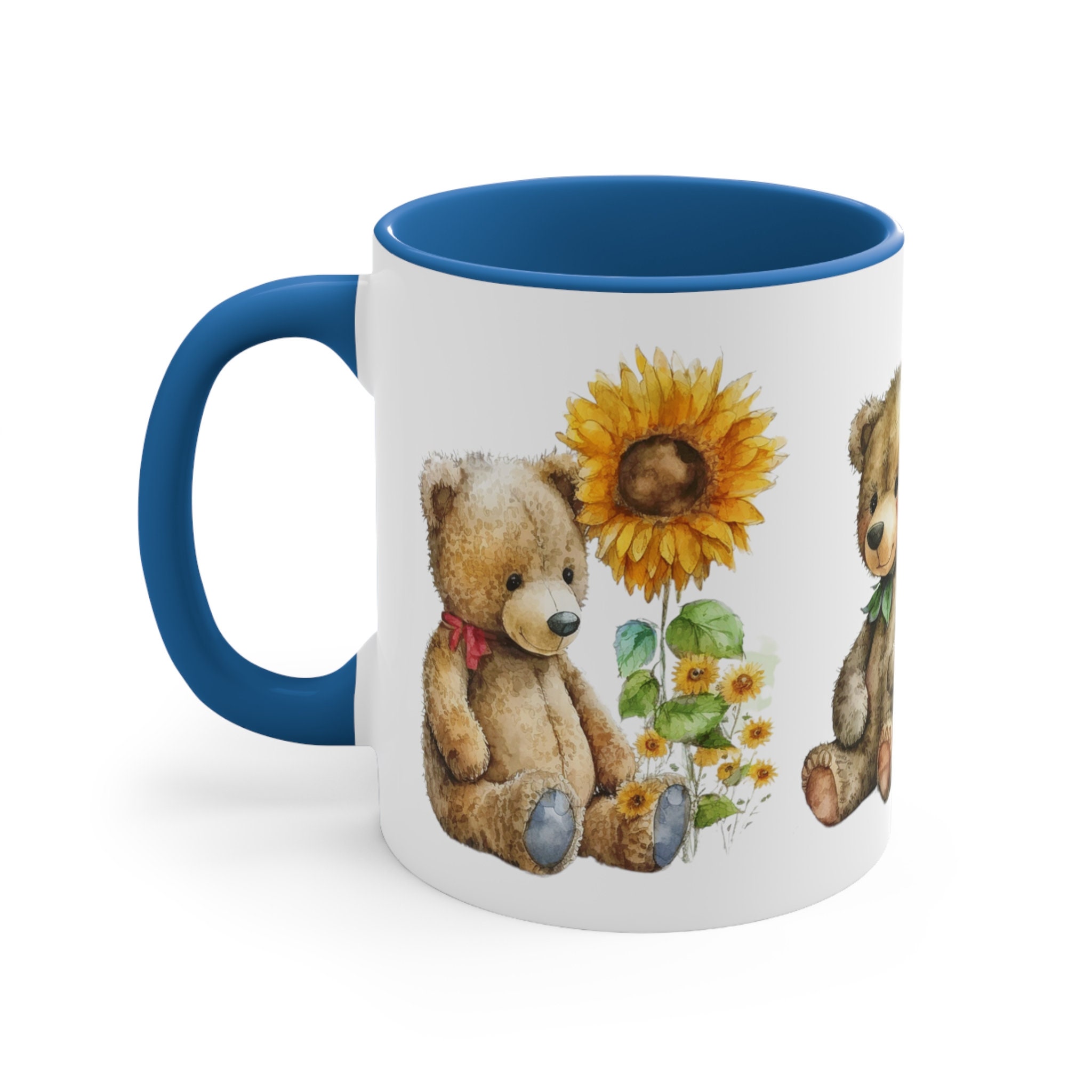 Watercolor Teddy Bear Mug Cute Teddy Bear Coffee Cup Cute - Etsy
