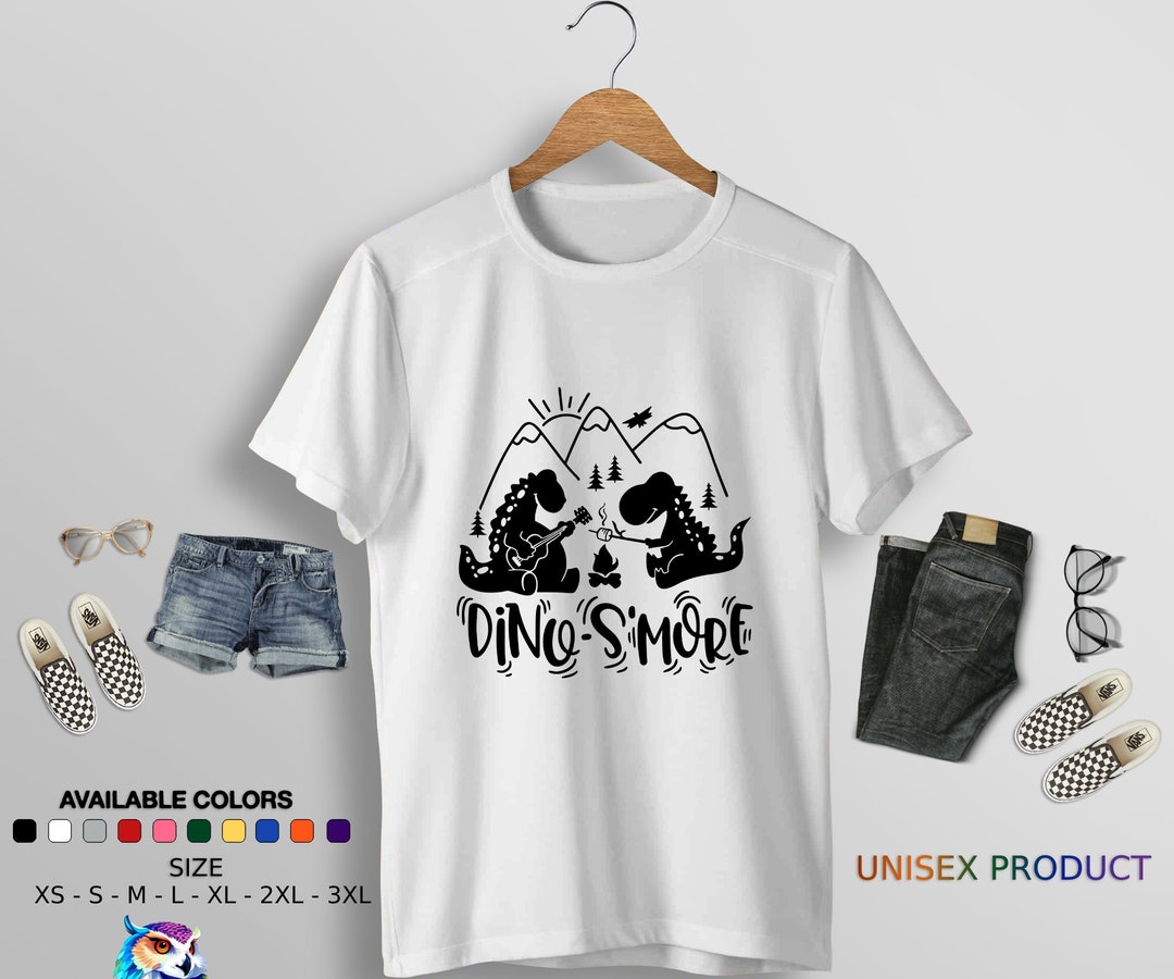 Camper Dinosaur T-rex Shirt, Dino-s'more Shirt, Camping Shirt, Camping ...
