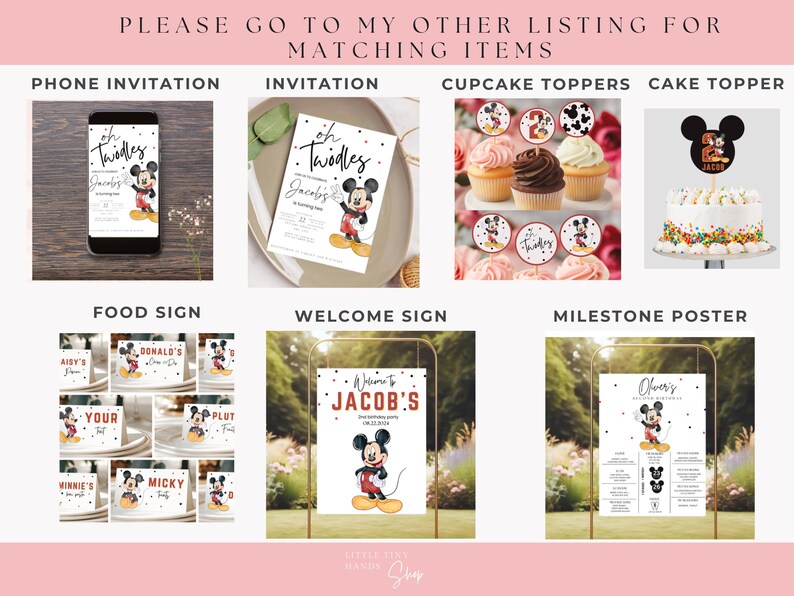 Editable Mickey Mouse Birthday Food Labels: Oh Toodles Party (digital ...